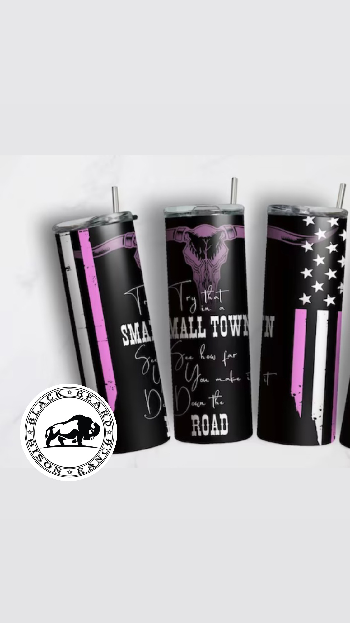 Try that in a small town pink flag - BBB Custom Designs